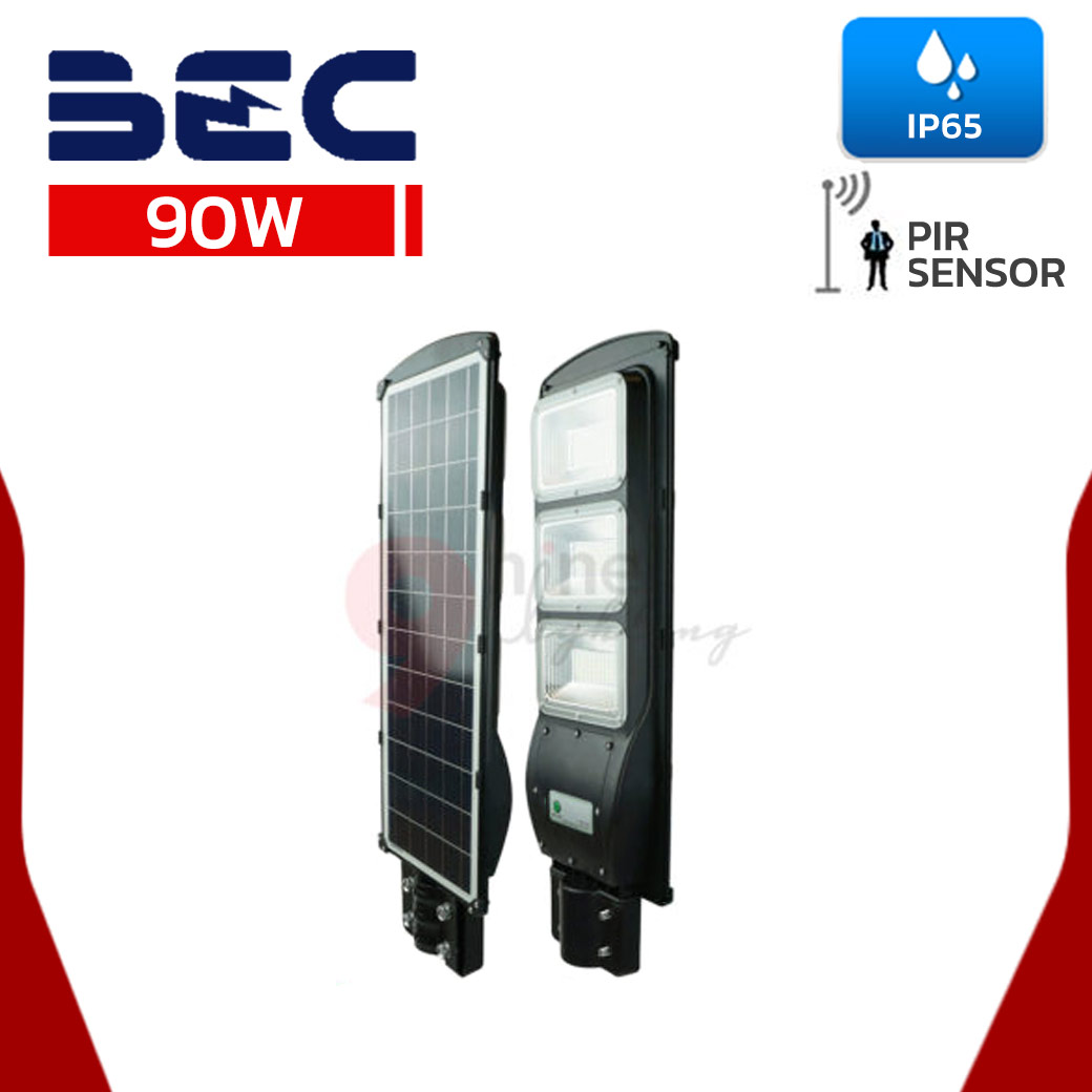 โคมไฟถนนโซล่าเซลล์ LED 90W BEC VIENNA-www.nineled.com-Solar Cell